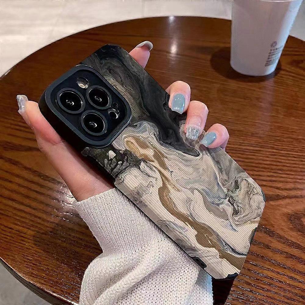 For iPhone 16 Pro Case Ink Splatter Design PU Leather+TPU Phone Cover ...