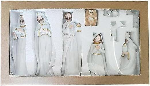 Julkrubba för jul inomhus, harts julkrubba med siffror, krubba scen ...