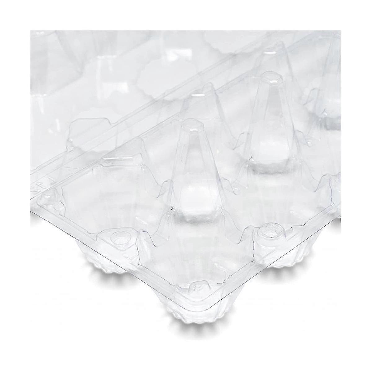 60 Pack Plastic Egg Cartons Cheap Bulk One Dozen Clear Empty Egg ...