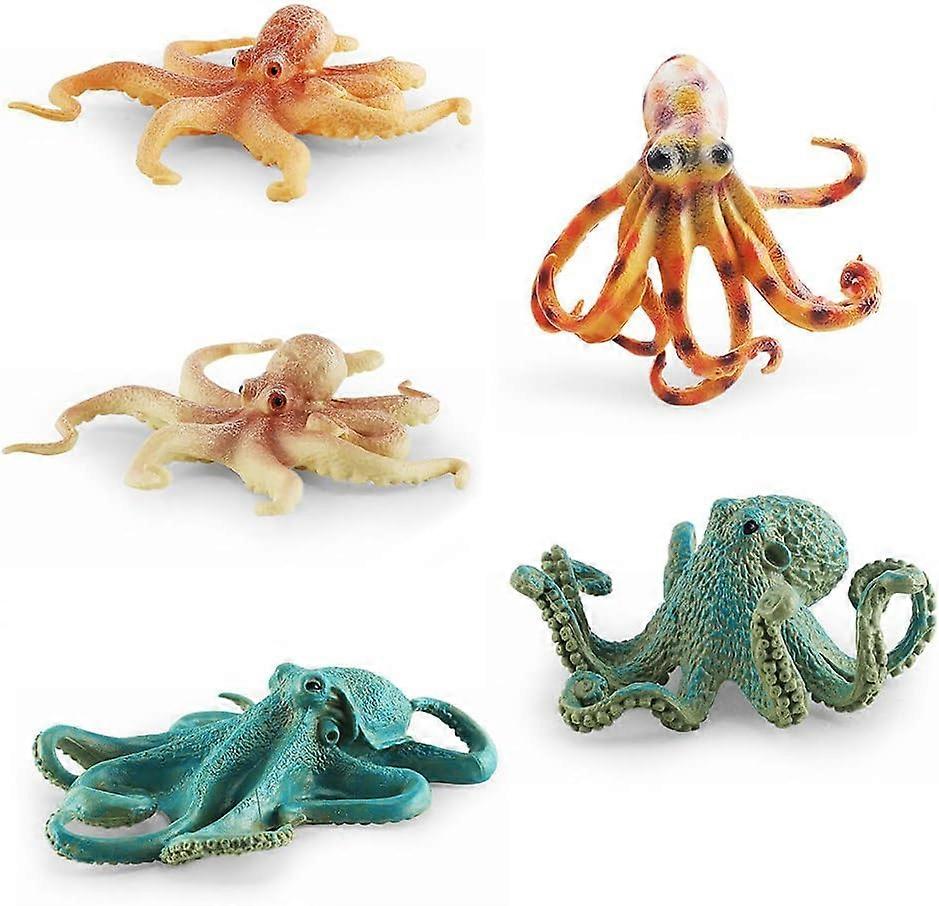 Mini Sea Creatures Figures 6 Pcs Ocean Animal Figures Set Squid Toy ...