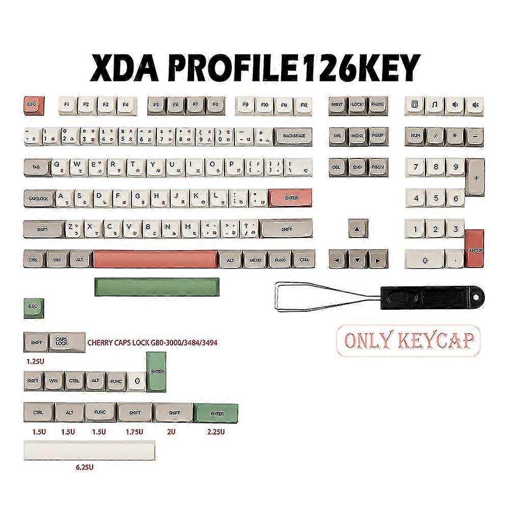 126 set 9009 Retro Xda Profile Keycap For Mechanical Keyboard Diy Pbt ...