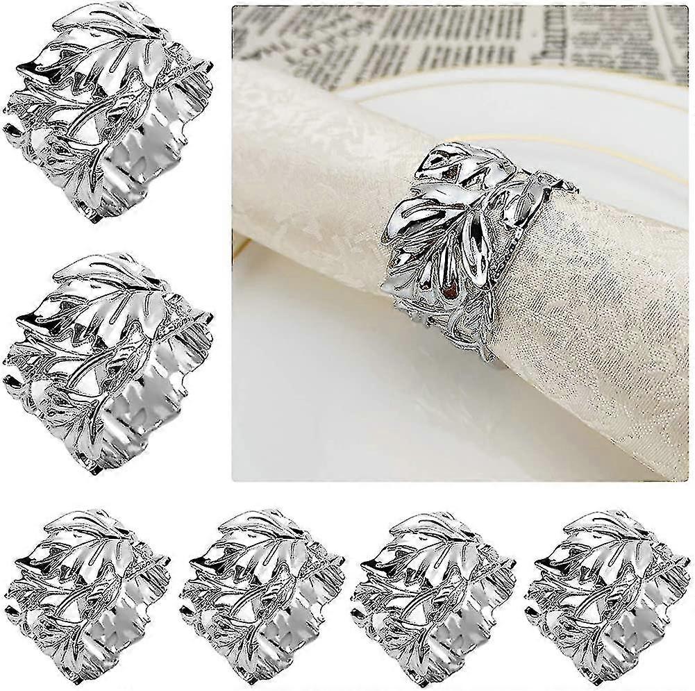 Napkin Rings,napkin Rings,leaf Napkins Rings Set Of 6 Exquisite Gold Napkin Ring | Fruugo UK