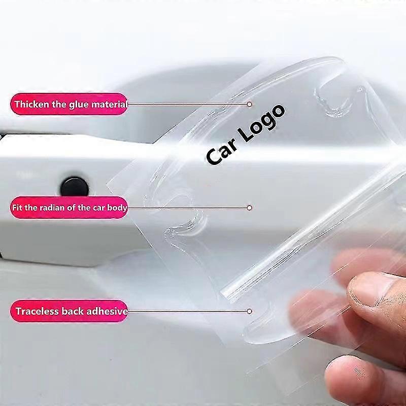 Car Door Bowl Door Handle Protection Sticker Rearview Mirror Door Glued ...