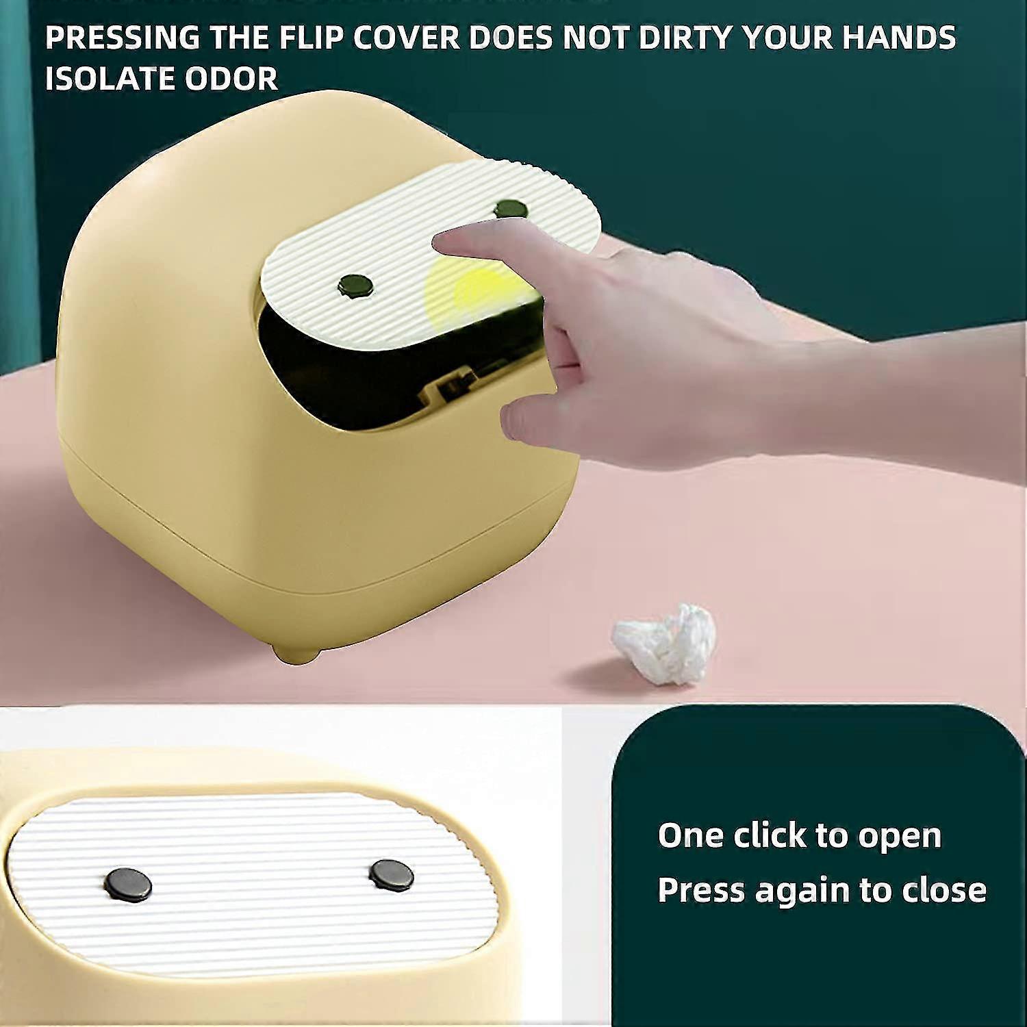 Small trash can, cute ninja desktop trash can with lid, trash can for ...