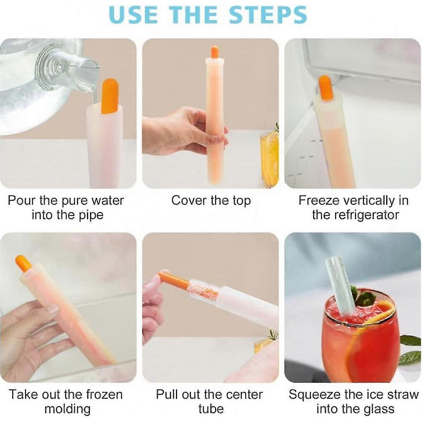 Ice Straws Reusable Straw, Ice Making Straw Molds, Reusable Straws ...