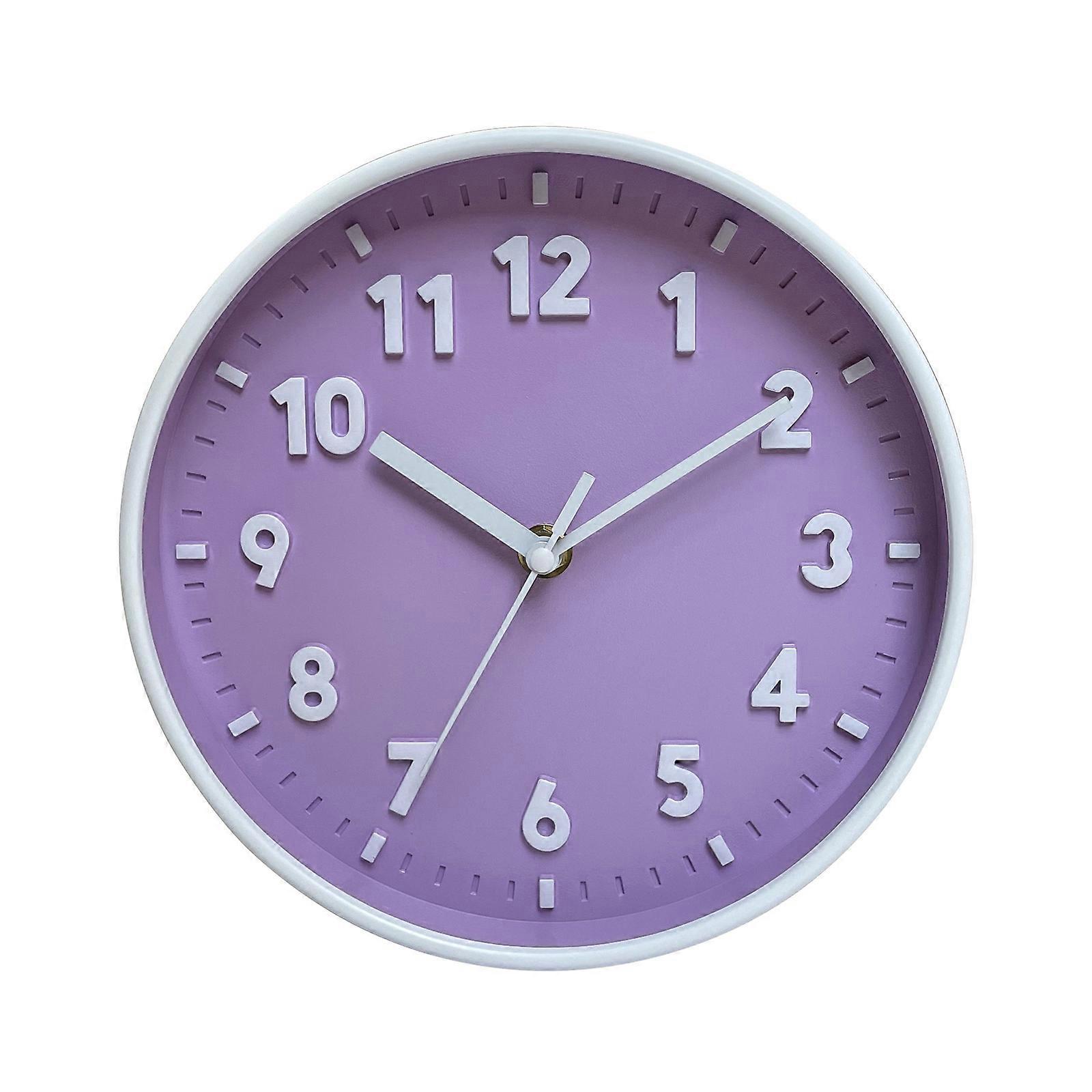 Modern Simple Wall Clock 8 Inch Candy Color Silent Time Clocks Ornament ...