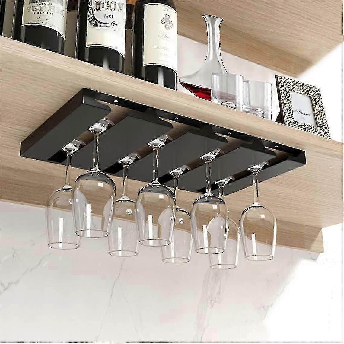 Wine Glass Rack Under Cabinet, Hanging Stemware Rack, Stemware Storage ...