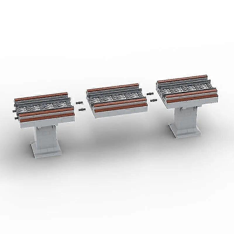 City Train Tracks Train Rail Straight Curved Tracks Sets Building ...