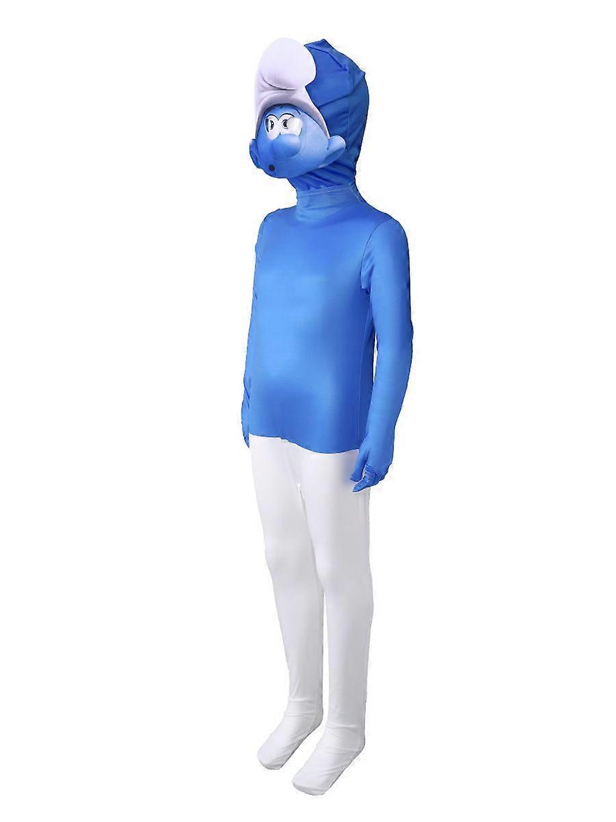 The Smurfs Cosplay Costume Jumpsuit Party Fancy Dress Bodysuit for Kids ...