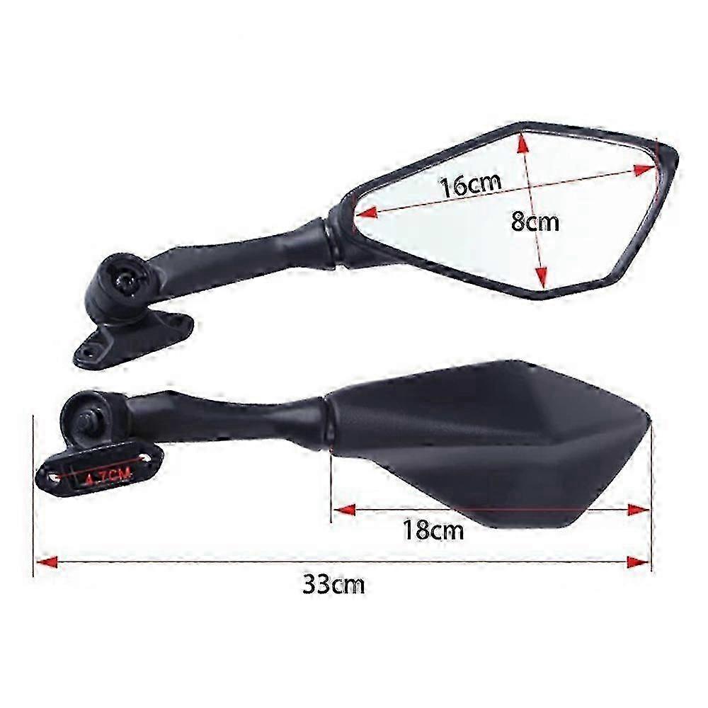 Ninja Motorcycle Rearview Mirrors For Kawasaki Ninja125 250 300 400 650 ...