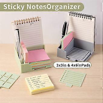 Sticky Note Holder,for 3x3/ Sticky Note Stencil Dispenser with Template ...