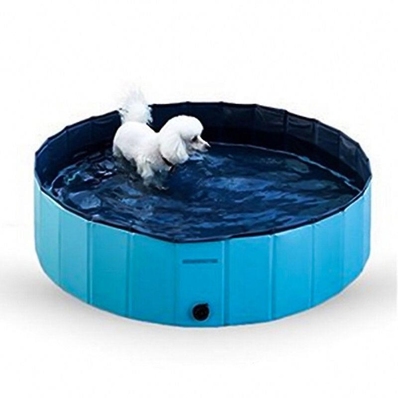 Foldable dog pool pet bath inflatable swimming tub collapsible bathing ...