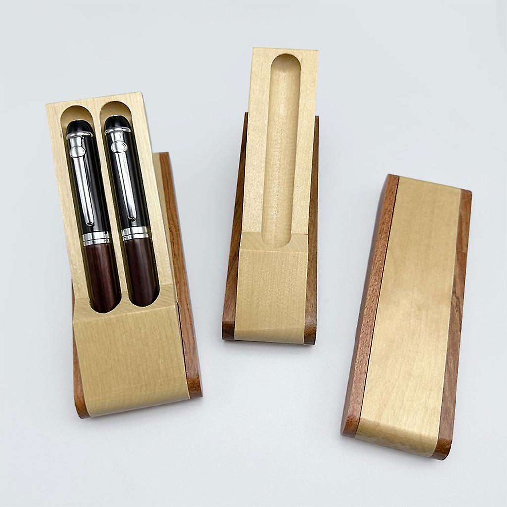 Pen Display Box Wood Case Fountain Pen Gift Box 1/2 Pencil Organizer ...