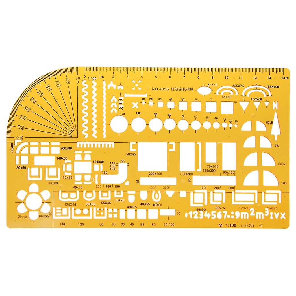 K Resin Flow Chart Symbol Drafting Template Ruler Stencil Measuring ...