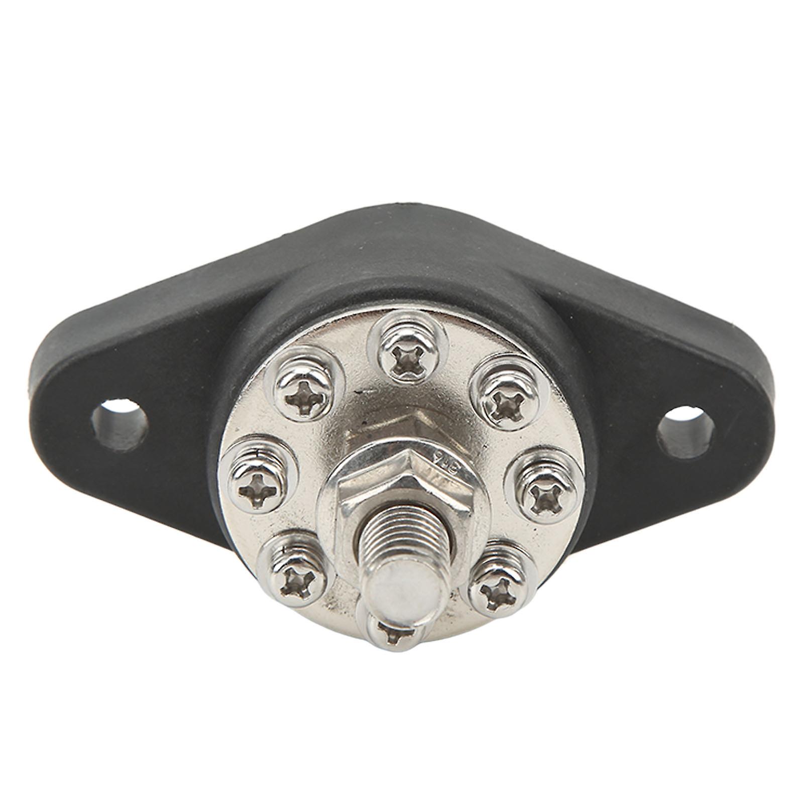 3/8in Black M10 Single Stud Power Distribution Terminal 12V 48V 160A Battery Junction Post Bus ...