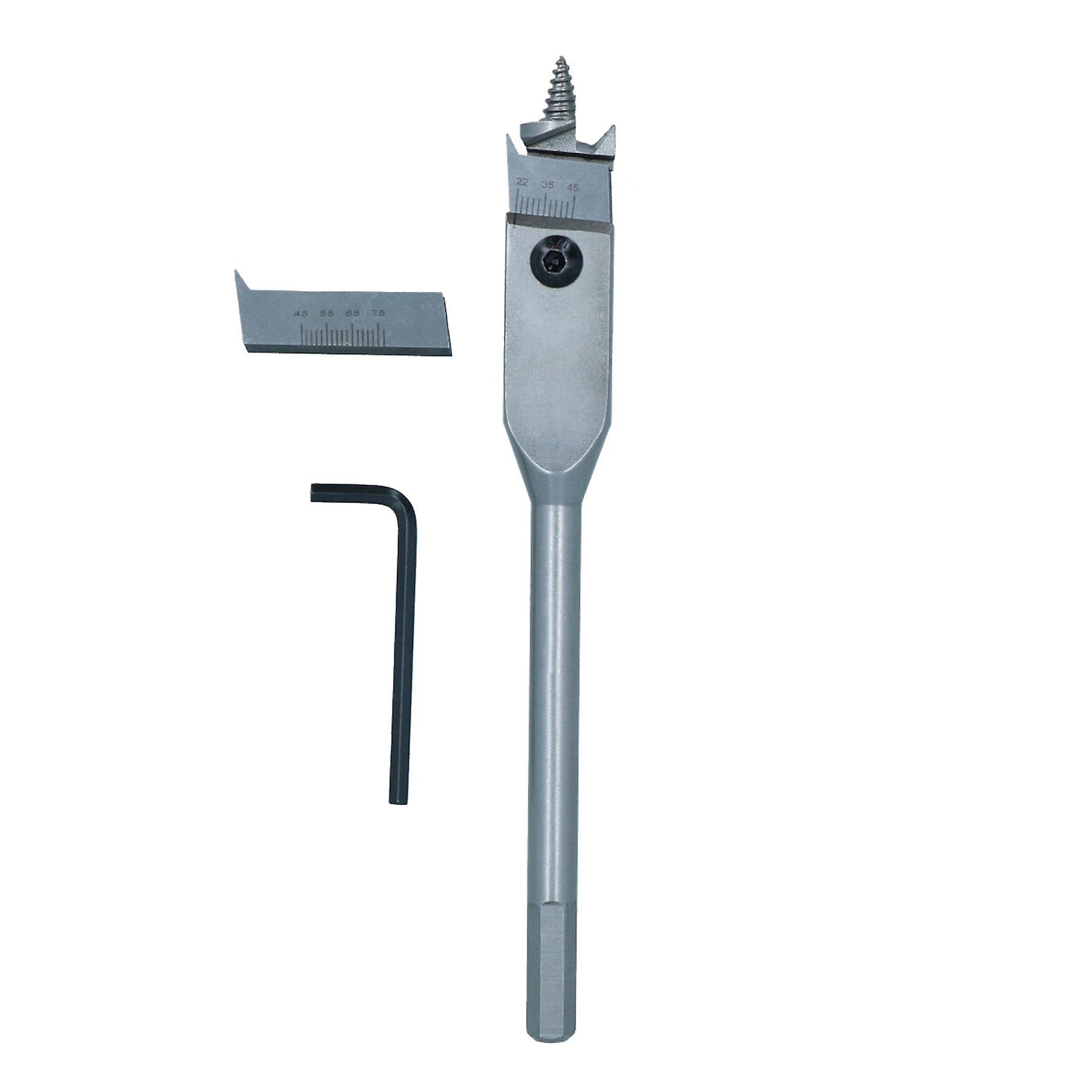 Expansive Flat Wood Boring Drill Bit Set 22 -76mm Adjustable Spade Bit ...