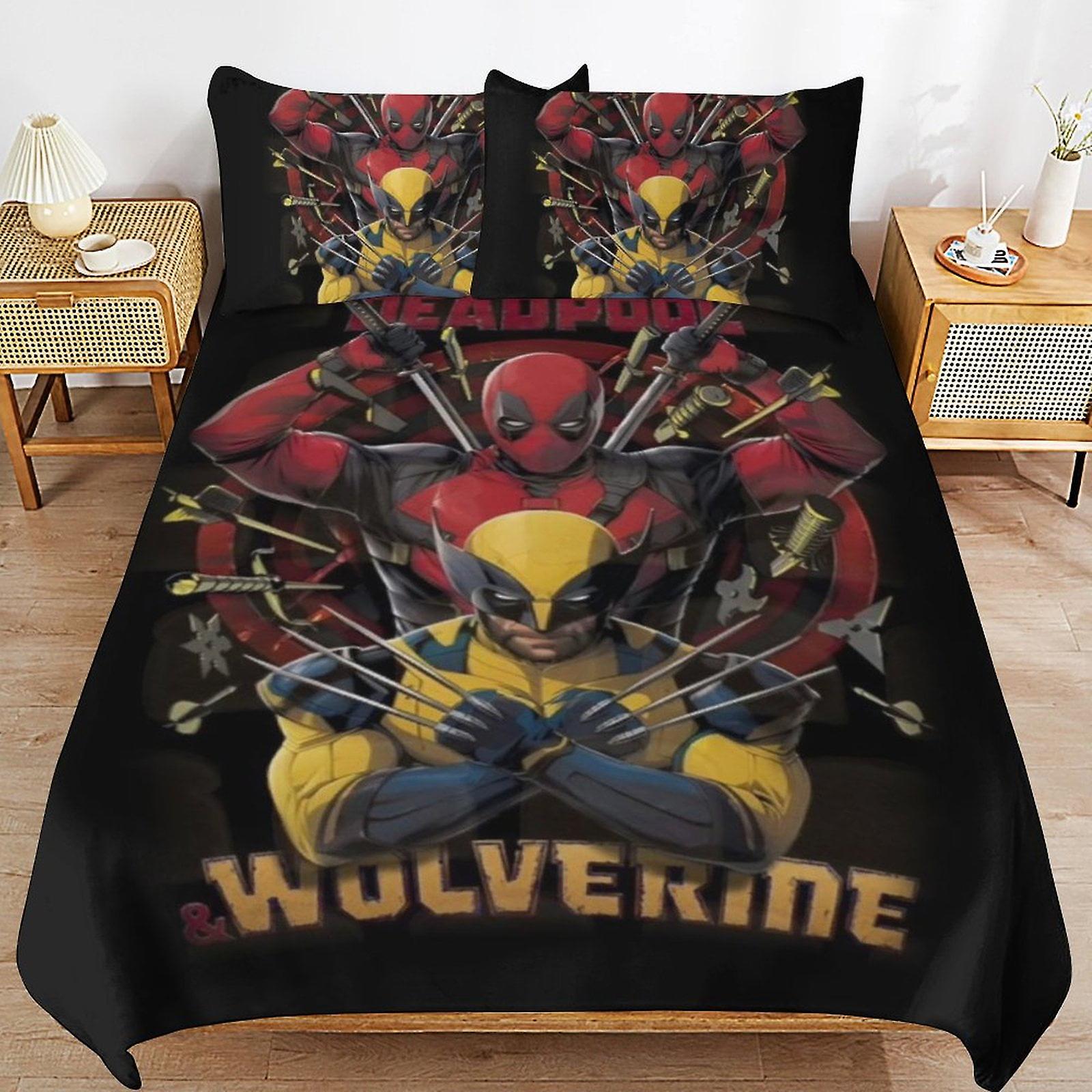 Deadpool Bedding Sets Cute Bed Cover Anime Cartoon 3D Printed ...