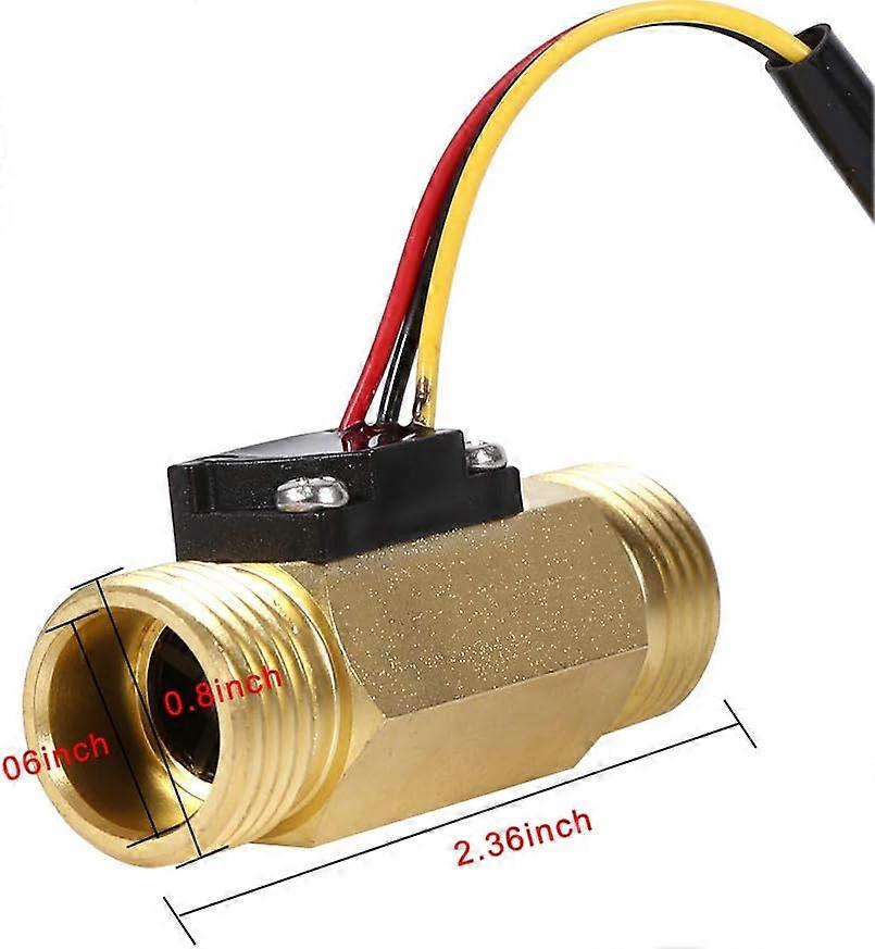 Water flow sensor Flow meter Fluid meter Water flow switch 60mm G1/2 in ...
