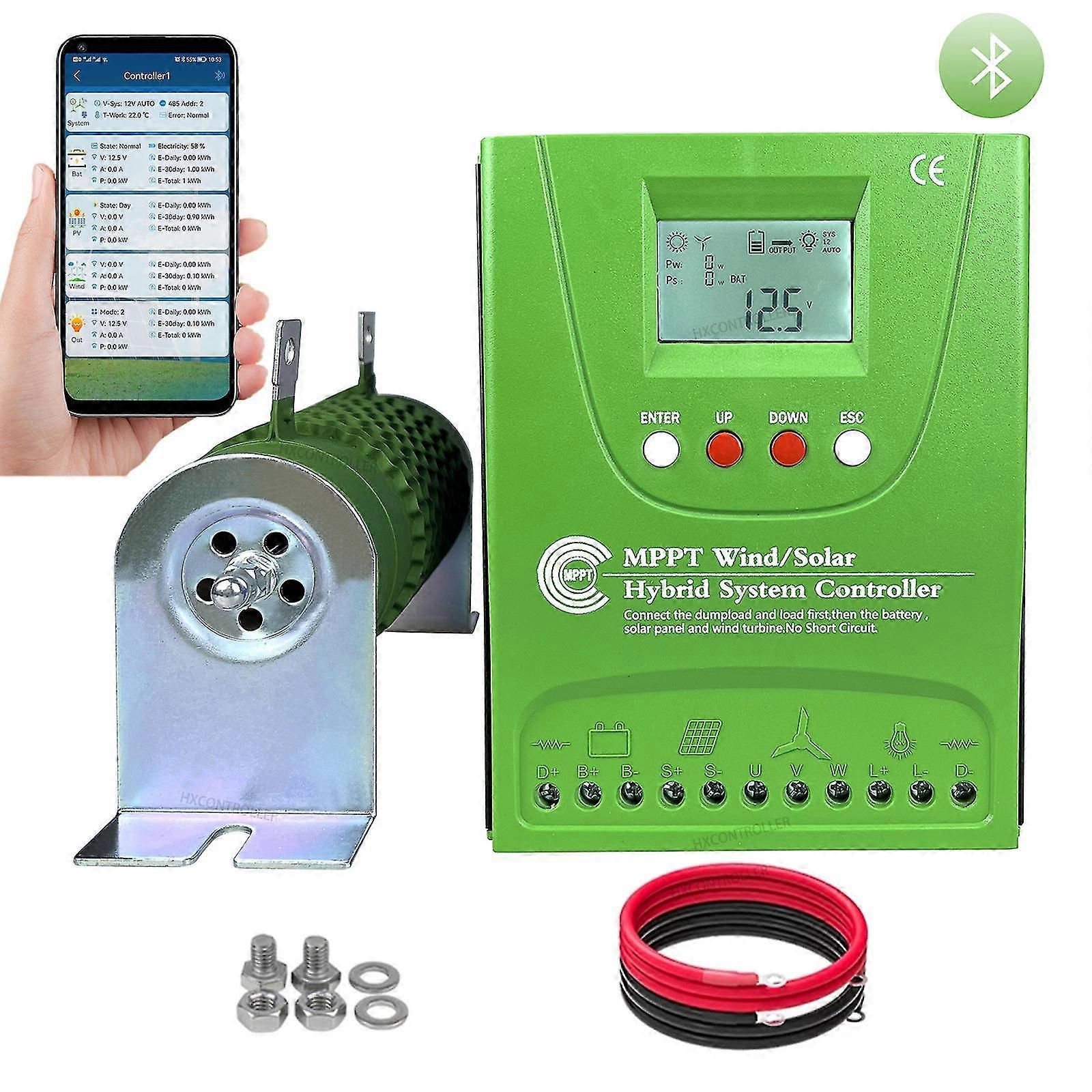 12V 24V 48V 2000W 2800W MPPT Hybrid Wind Solar Charge Controller ...