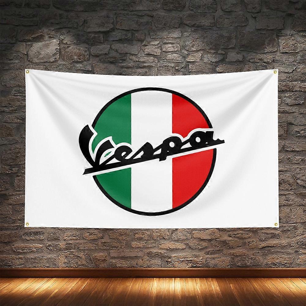 Vespa Service Moto Flag Polyester Digital Printing Italian Motorcycle ...
