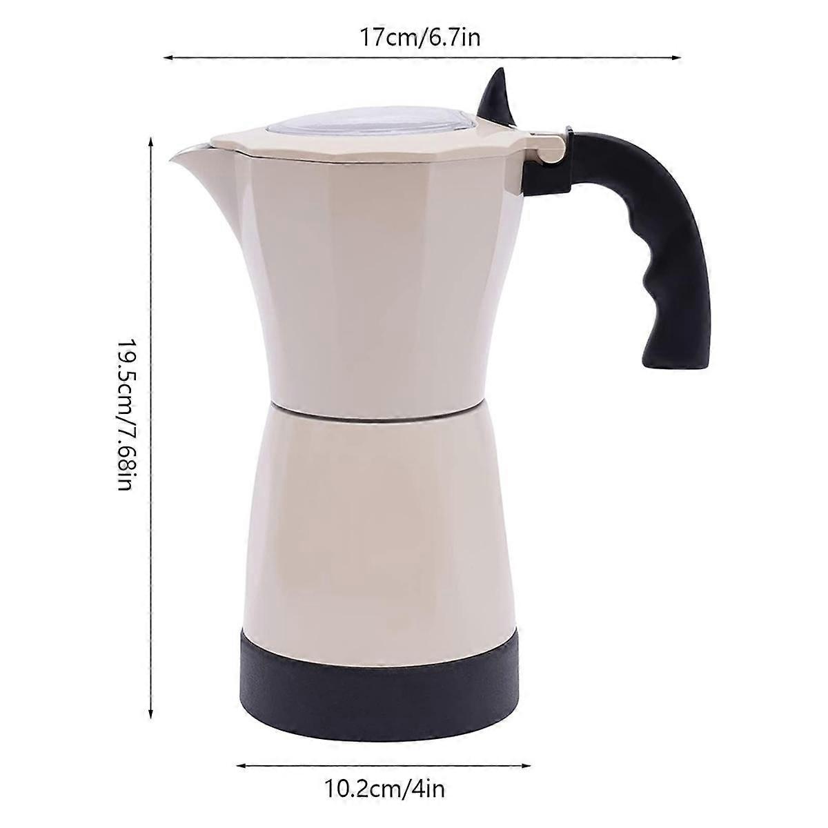 Stovetop Espresso Machine with Electric Heating Plate Espresso Maker ...