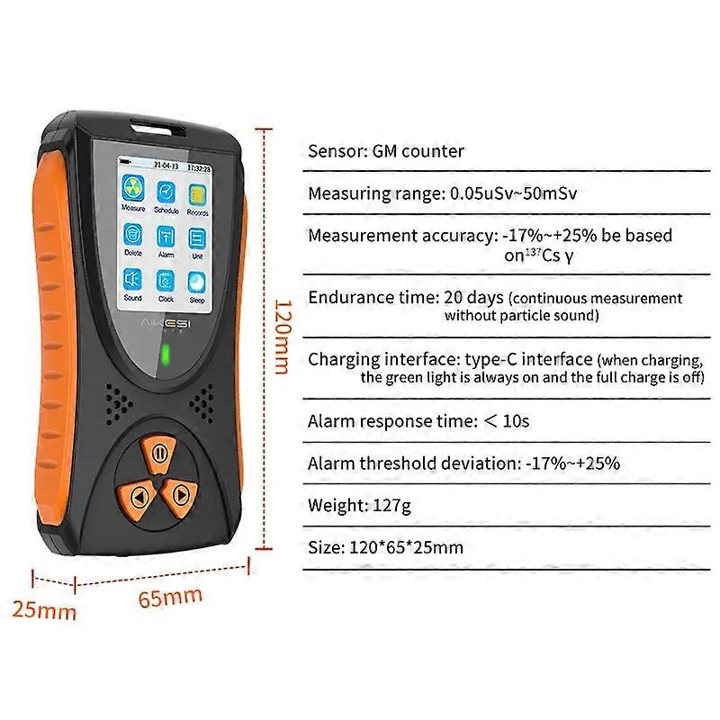 HFS-10 Geiger counter Nuclear Radiation Detector X-ray Beta Gamma ...