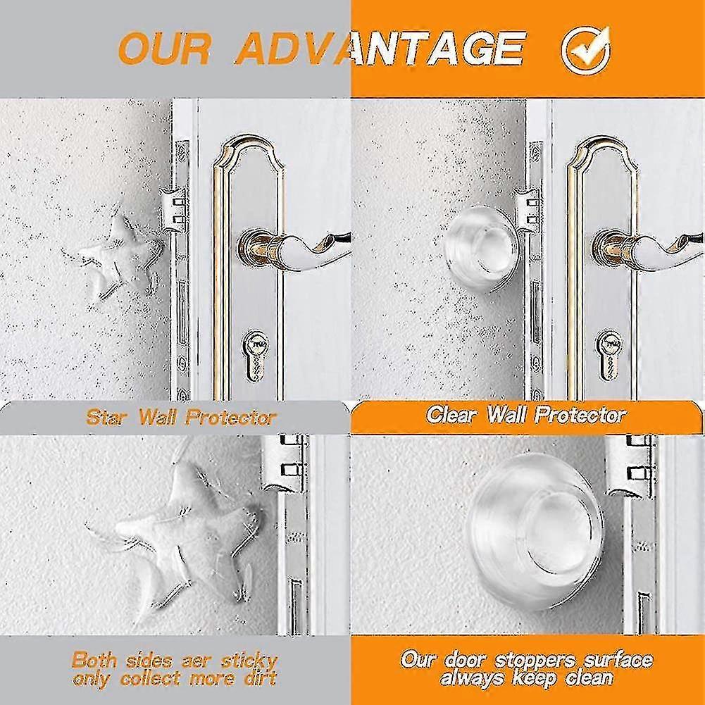 Door Stopper Wall Protector (9pack) - Adhesive Reusable Bumper ...