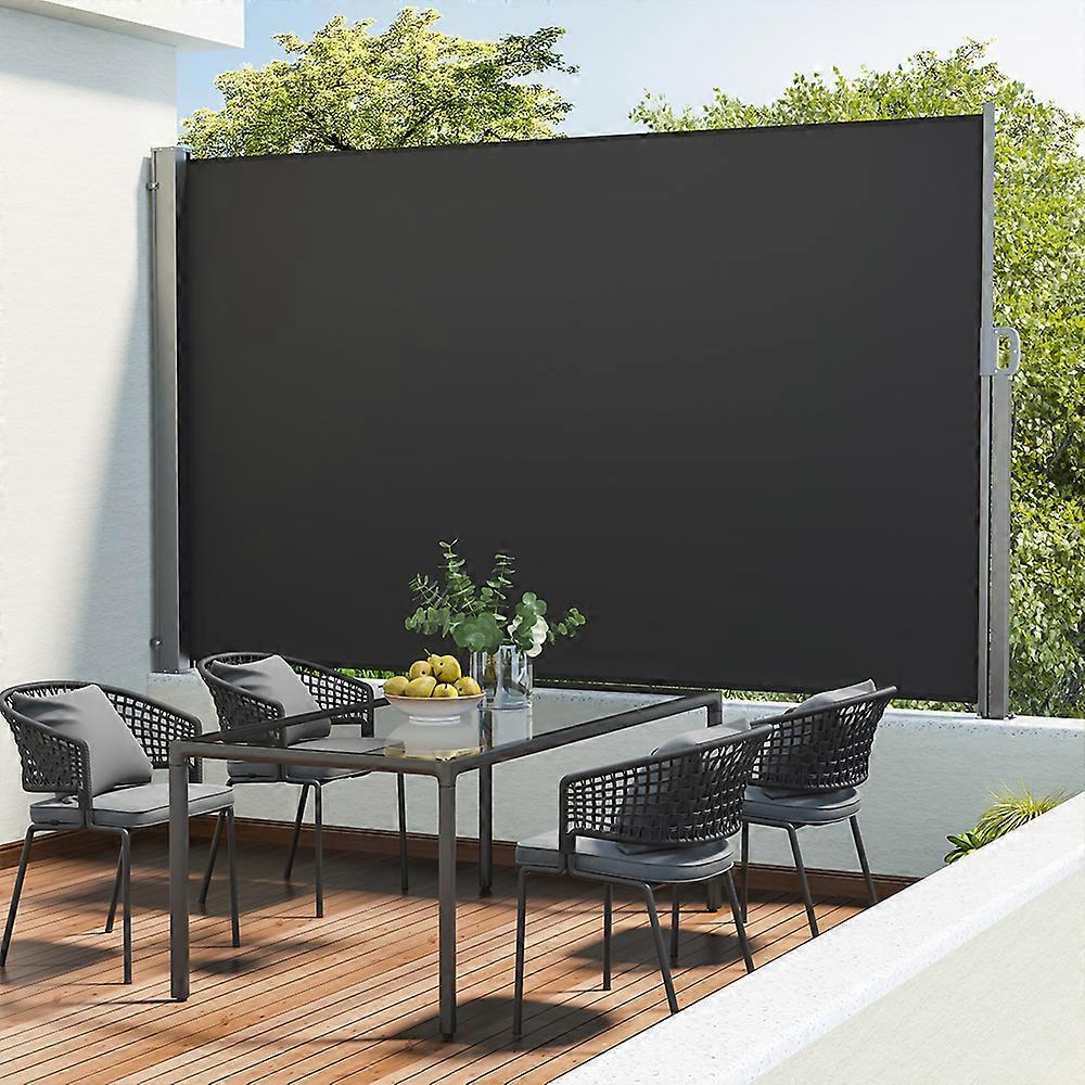 Retractable Garden Privacy Screen - Grey | Fruugo UK