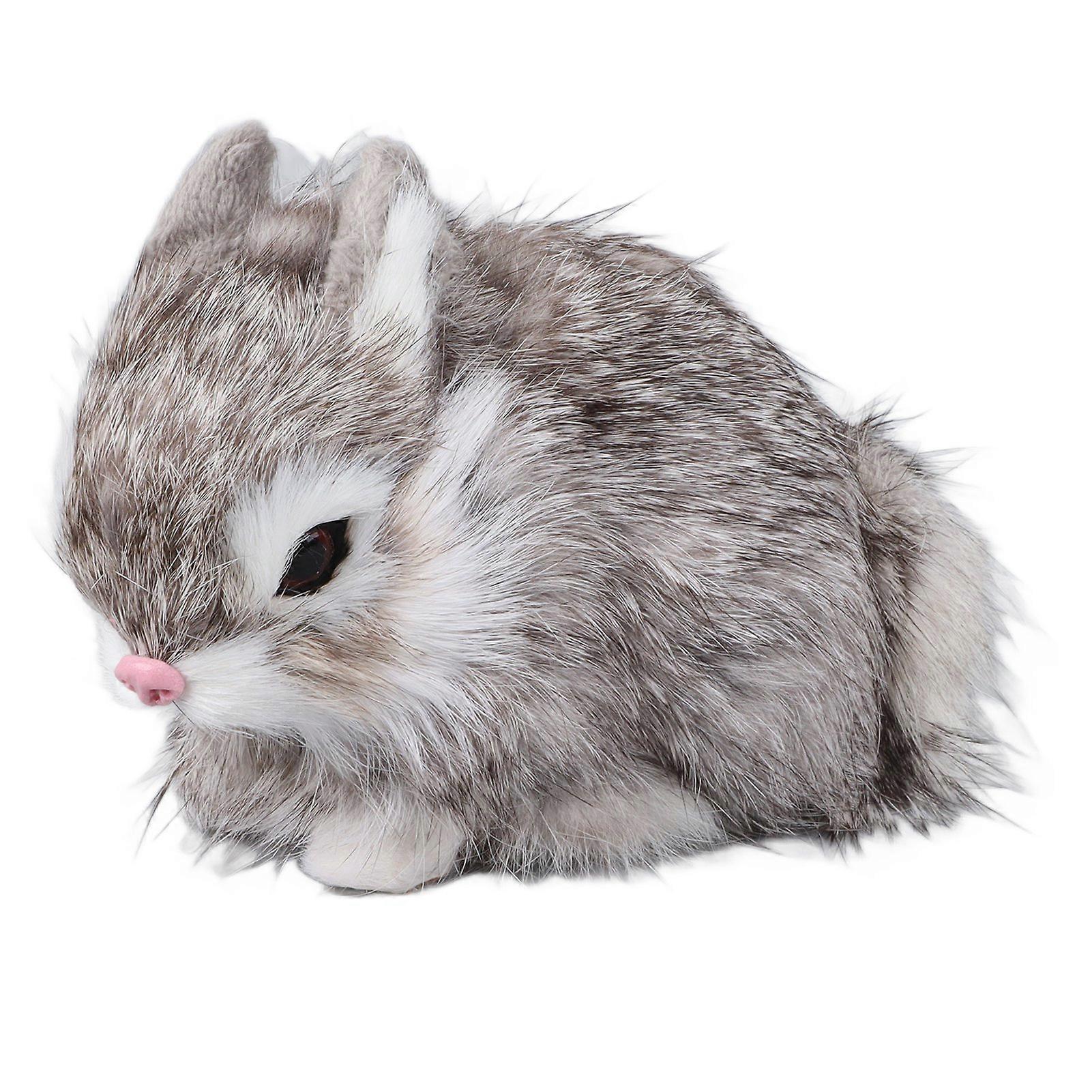 Simulation Rabbit Lifelike Colorfast Soft Cute Furry Rabbit Figurine ...