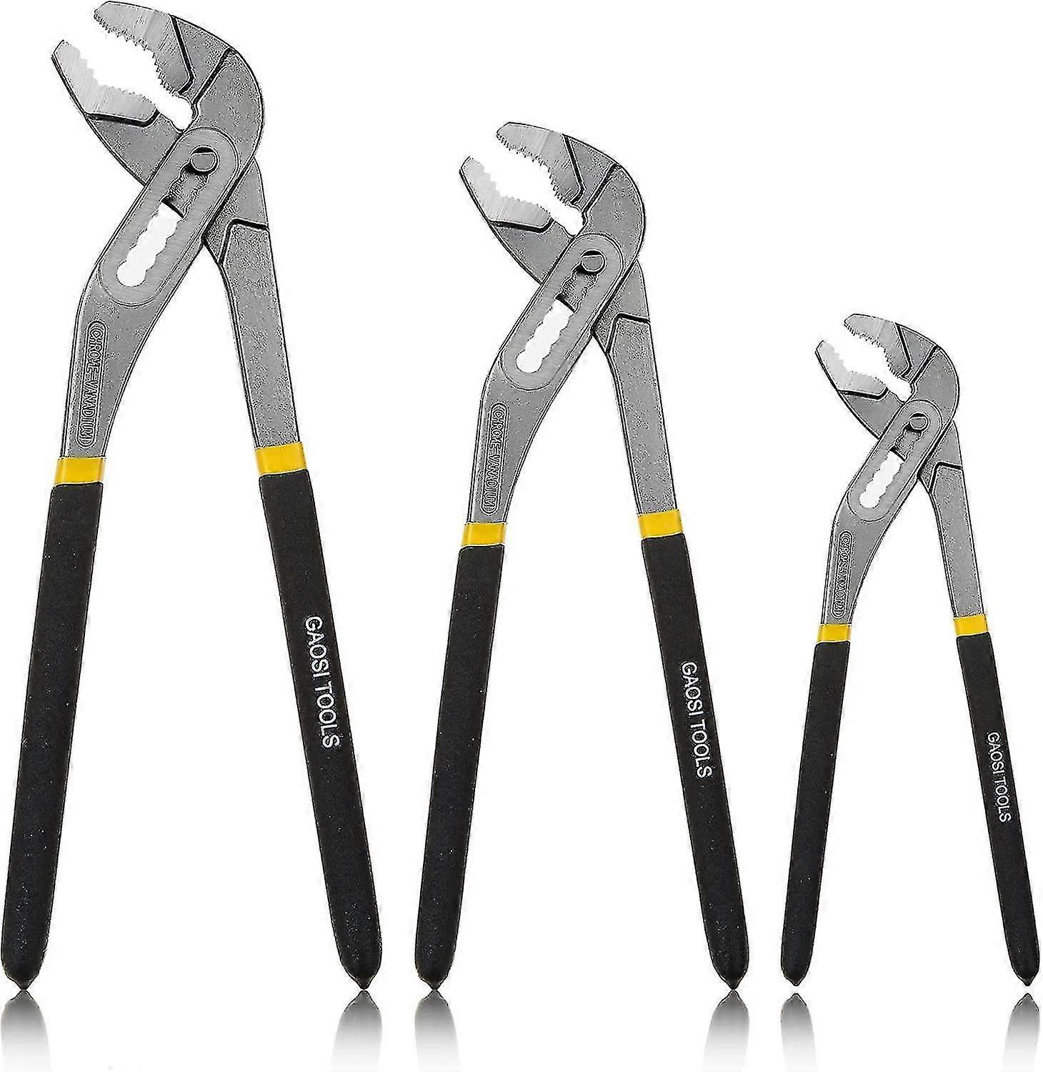 Set Of 3 Adjustable Water Pump Pliers Quick Release, Water Pump Pliers ...