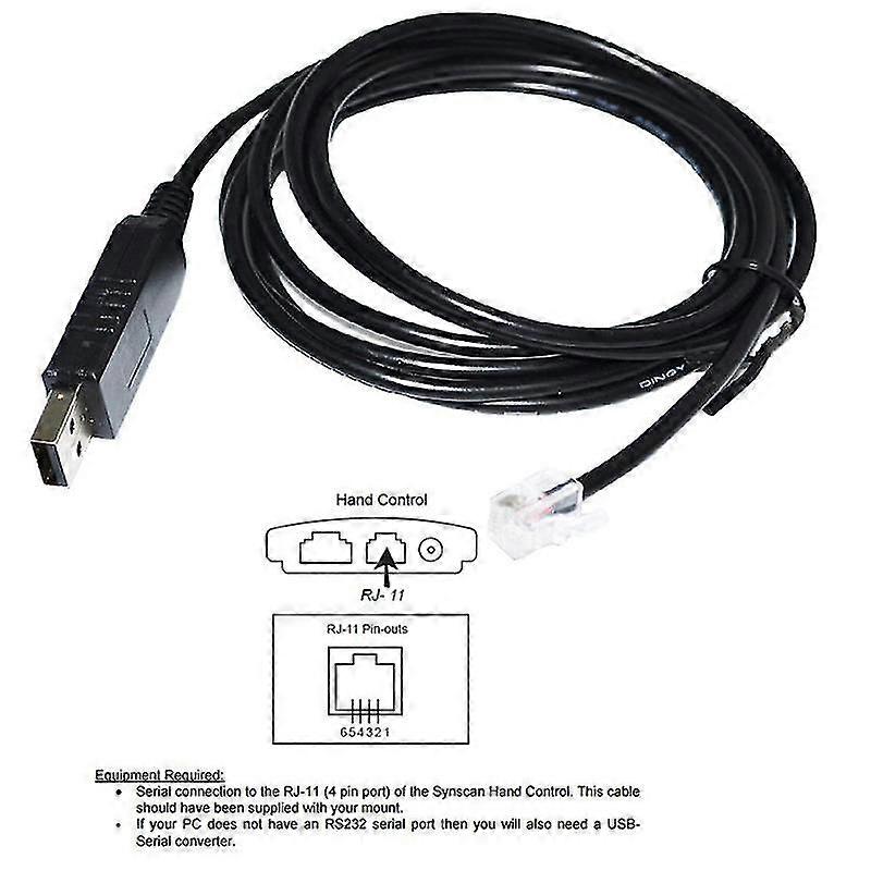 Usb To Rj11 Rj12 6p4c Adapter Serial Control Cable Eqmod Cable For - Mount Pc For Hand Control ...