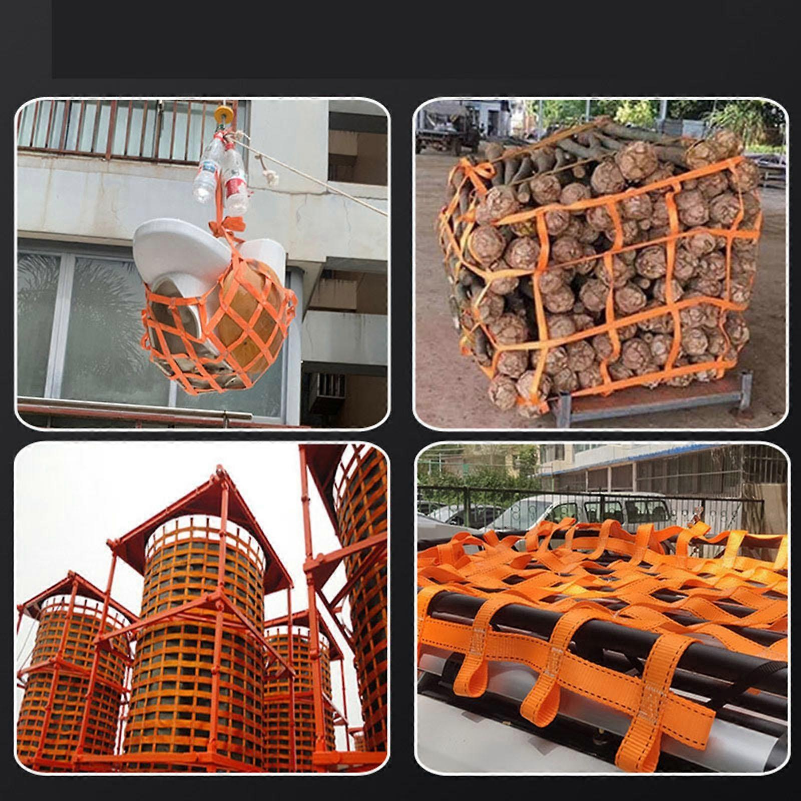 Cargo Lifting Net Orange Flat Hoisting Net Multifunctional Cargo ...