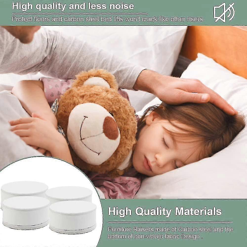 4pcs Lift Furniture Risers 6 Cm Diameter White Furniture Feet Carbon ...