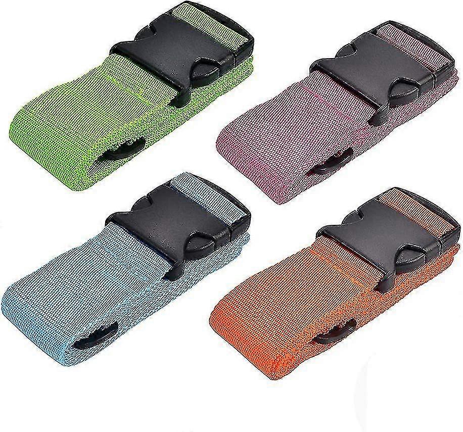 Luggage Straps 4pack Adjustable Suitcase Belts Travel Packing Belt With ...