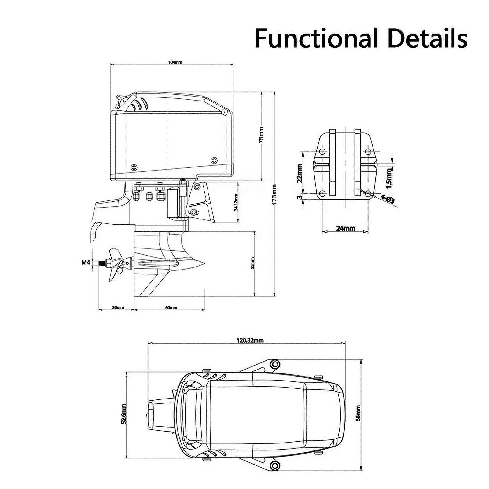 for P1 F1 Racing RC Boat RC Boat Thruster Outboard Gear Drive Engine ...