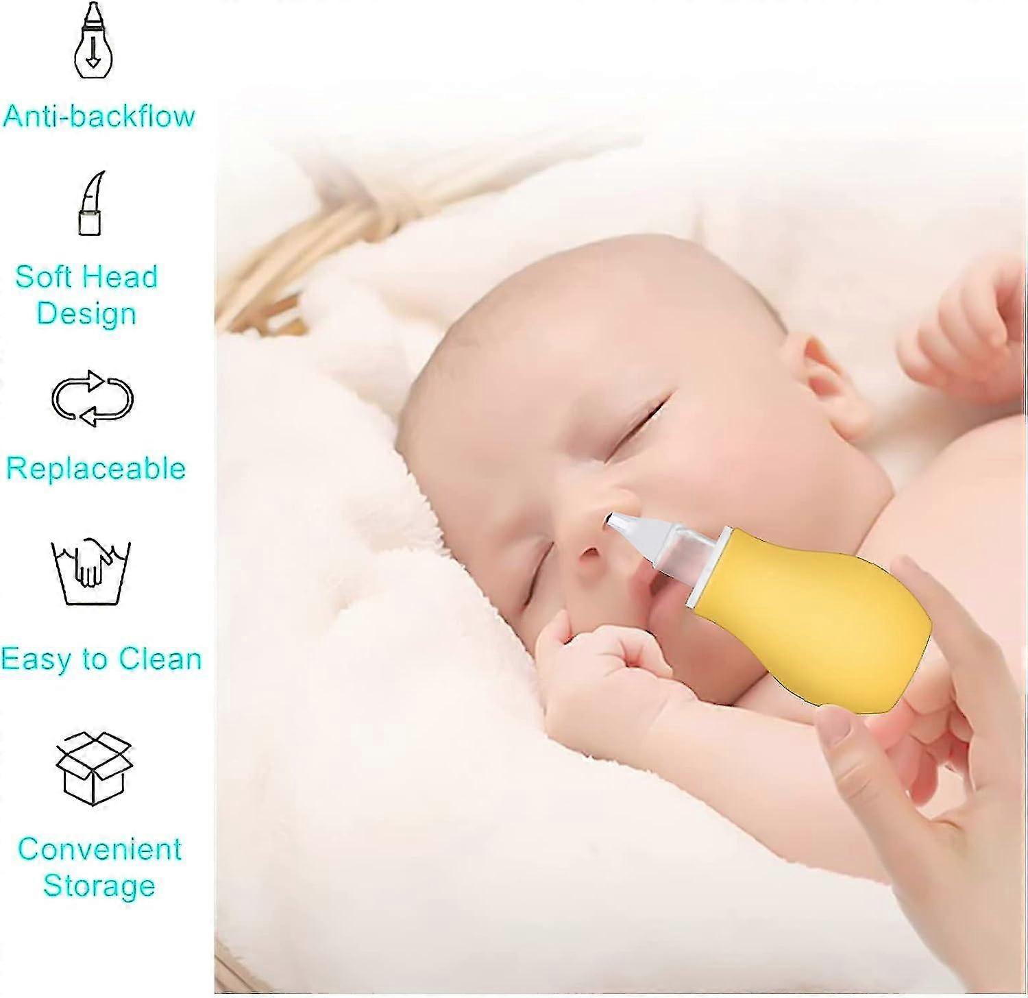 2 Packs Baby Nasal Aspirator, Nasal Aspirator Newborn, Baby Nose Sucker ...