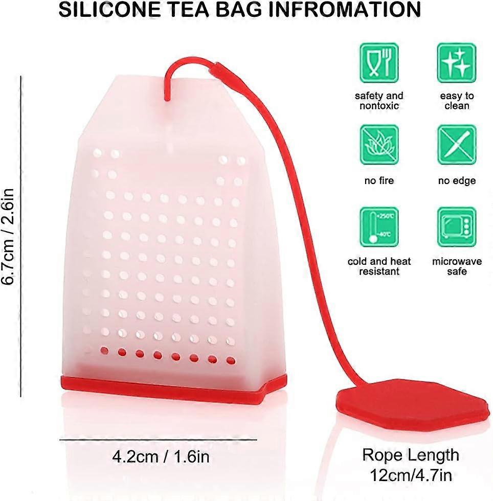 SBSG 6 Pack Silicone Tea Infuser, FineGood Tea Bags Tea Infuser for ...
