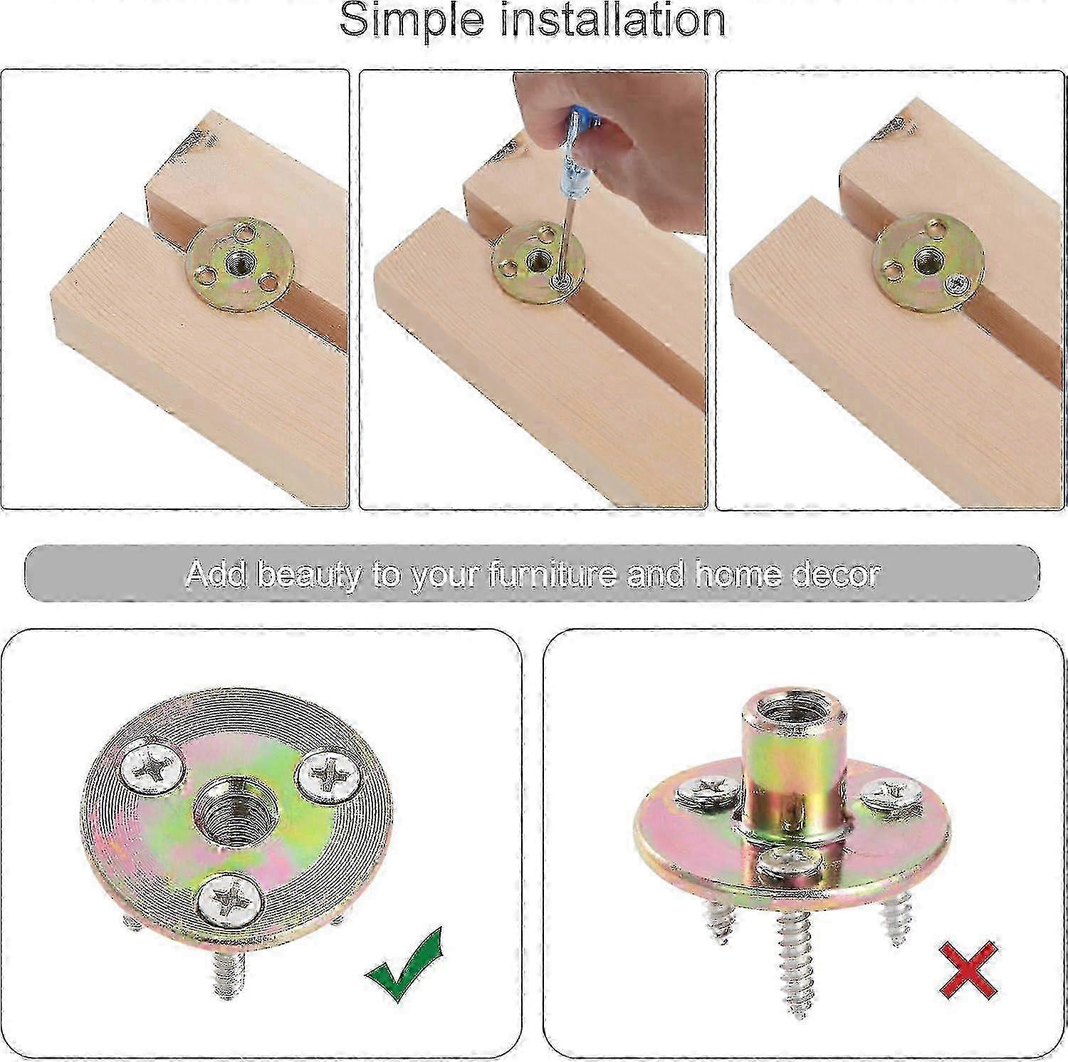 4 Pcs 12cm Wooden Furniture Legs, Replacement Solid Rubber Wood Sofa ...