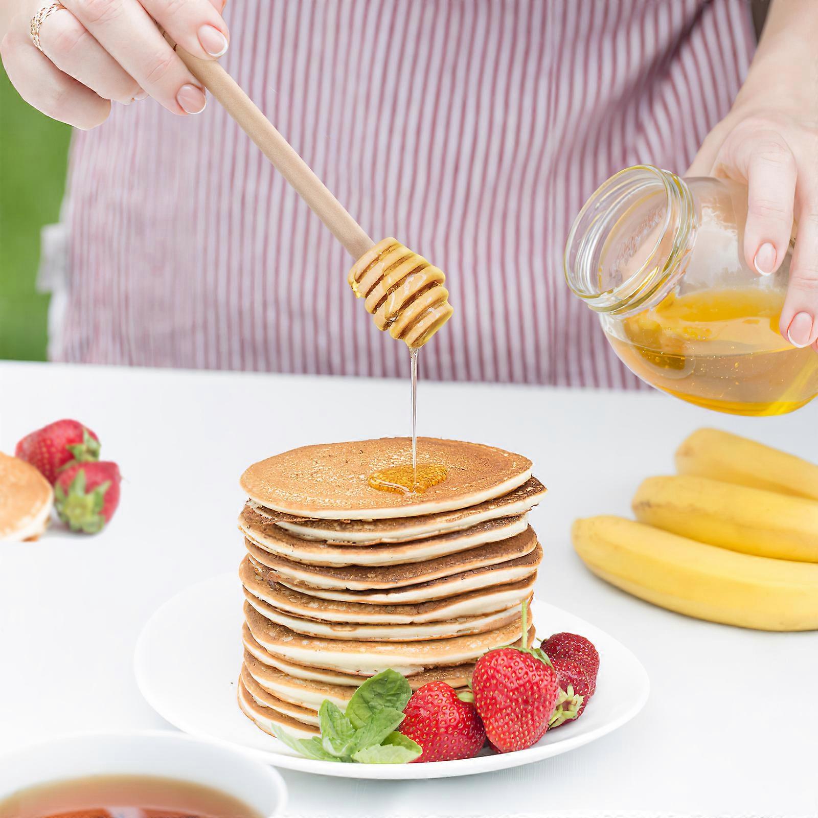 3Pcs Wooden Honey Sticks Honey Jam Syrup Wooden Dipper Sticks ...