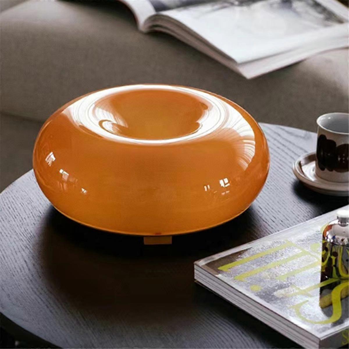 Orange Donut Lamp, Mid Century Modern Lamp, Bedside Lamp, Novel Art ...