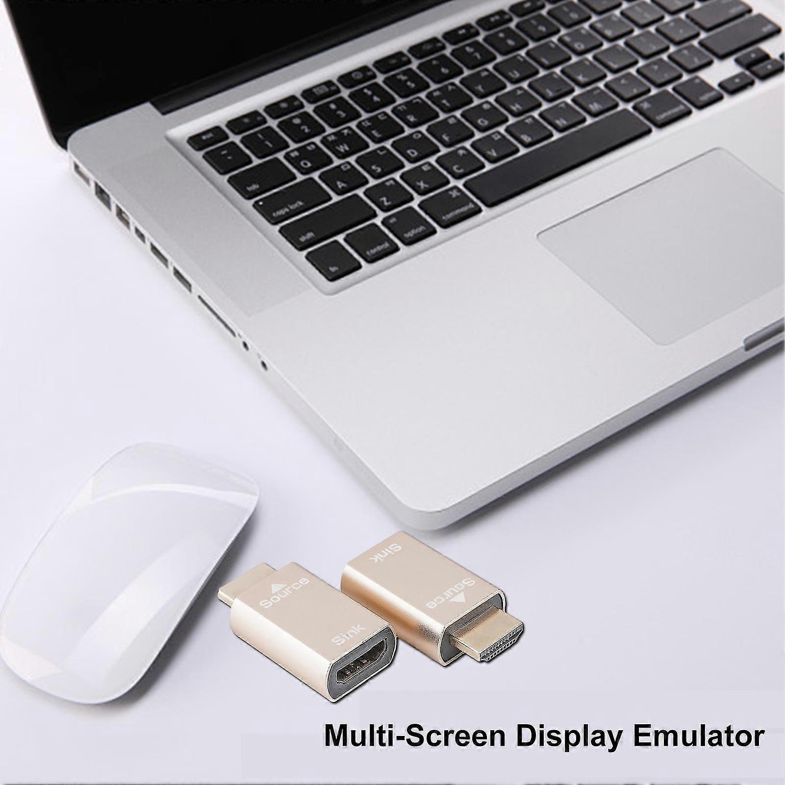 HDMI-Compatible Virtual Monitor Display Emulator Male To Female 4K EDID ...