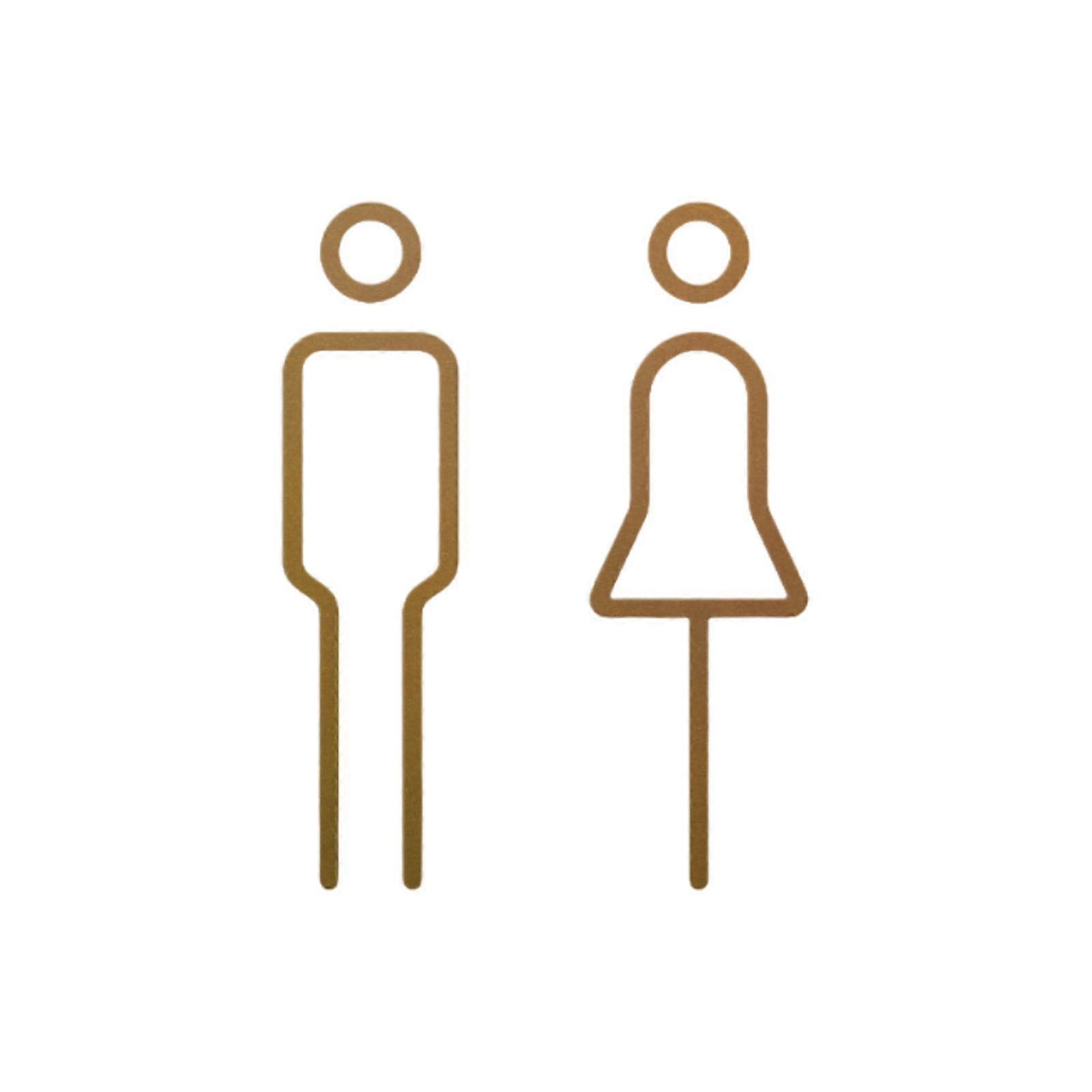 Male Female Toilet Sign 3D Restroom Signage Loo Indicator Plaque ...