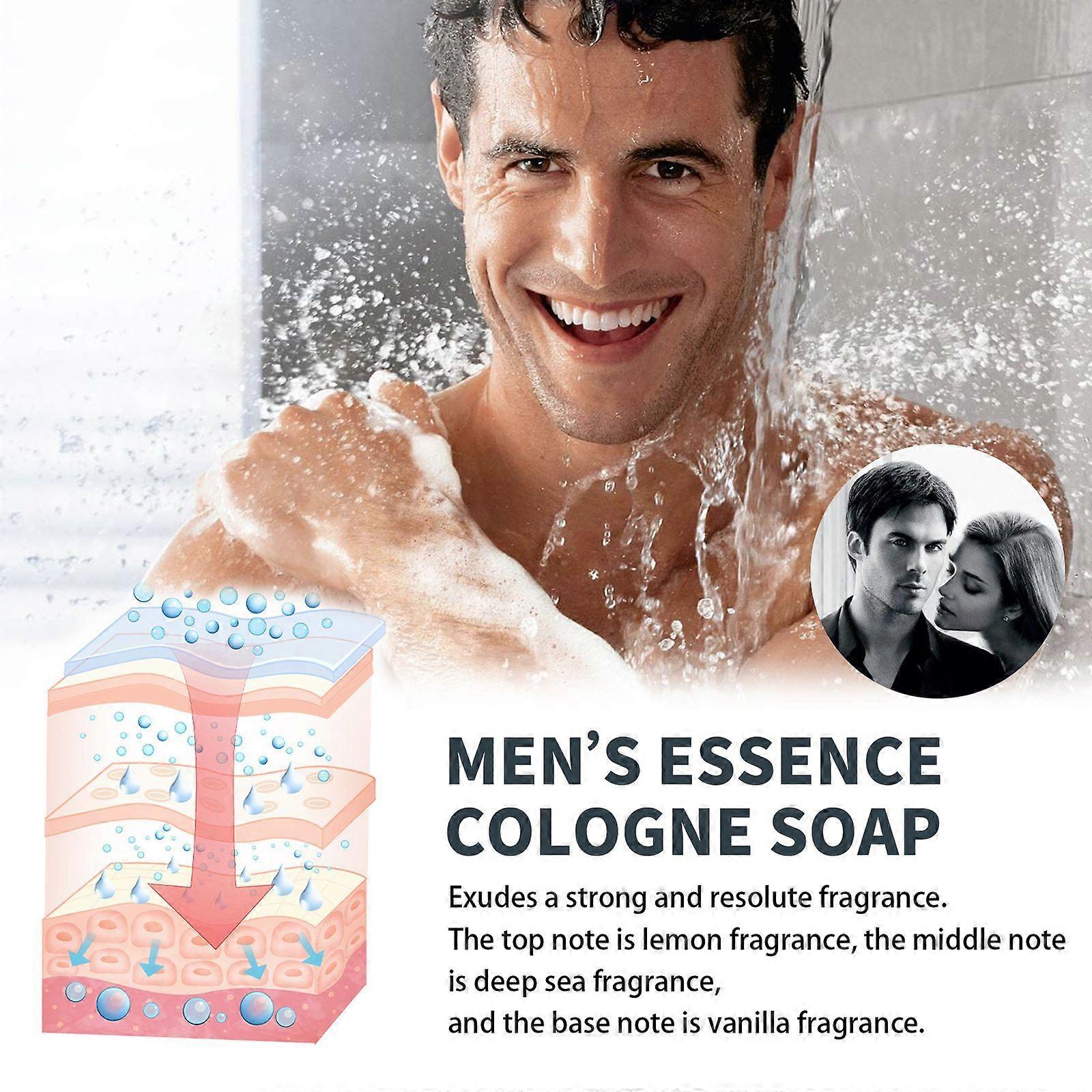 Men's Essential Cologne Soap, Body Cleansing And Desalting Acne Mark ...