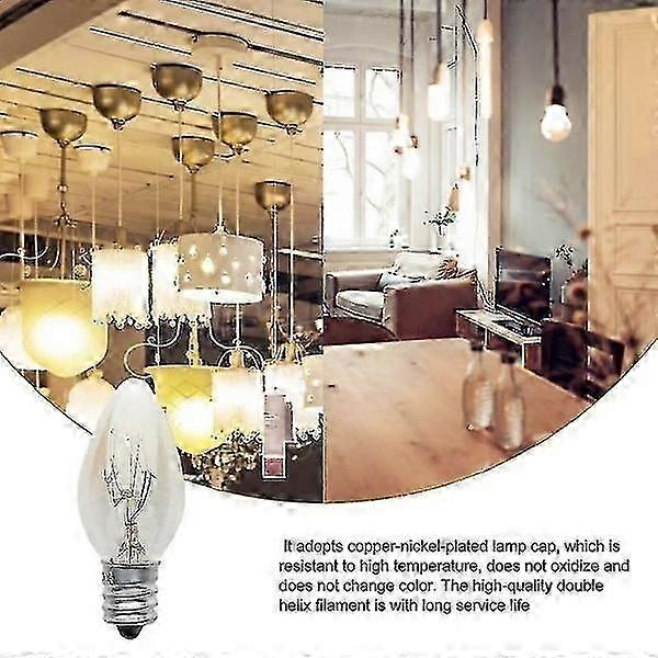 E12 C7 Filament Bulbs 10W 220V-240V Warm White Vintage Bulbs 10-Pack ...