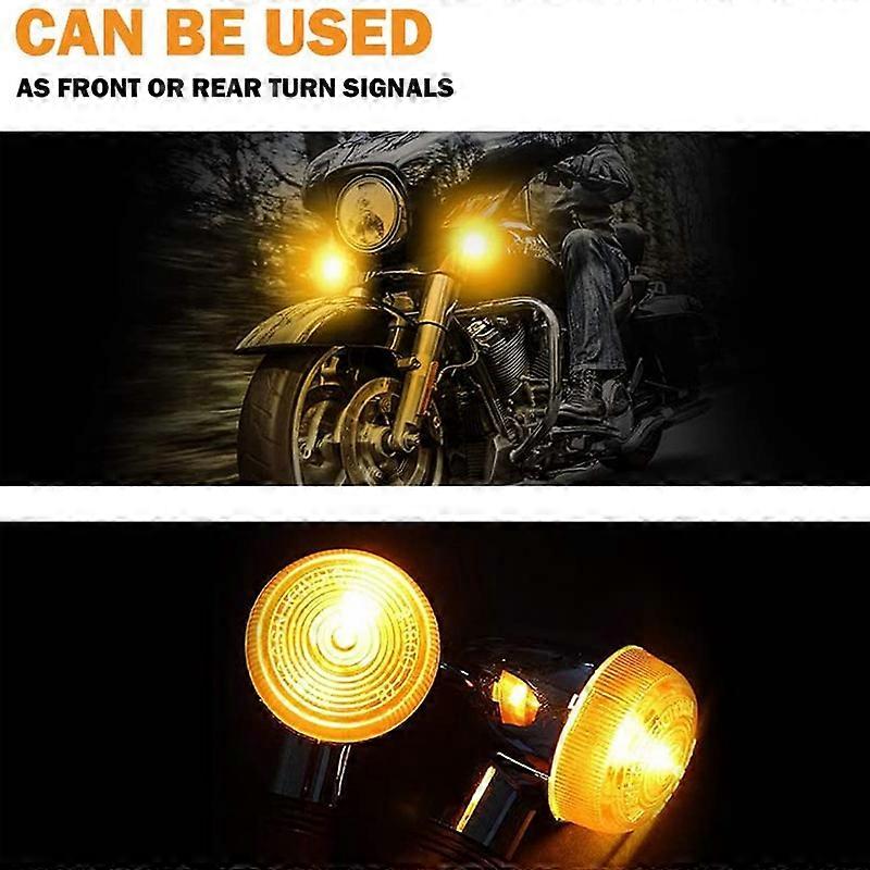 Motorcycle Turn Signals Chrome Bullet Front Rear Lights for Honda ...