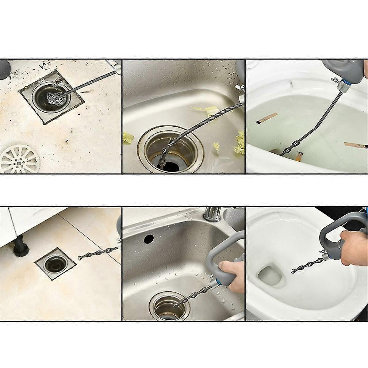 Heavy-Duty Drain Cleaner Snake Tool for Sink, Toilet, and Shower - 10M ...