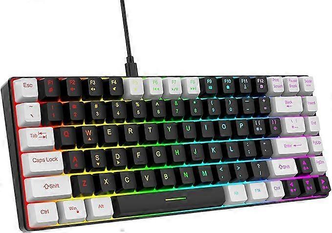 Gugxiom RGB Mini Portable 80% Mechanical Keyboard, RGB Backlit ...
