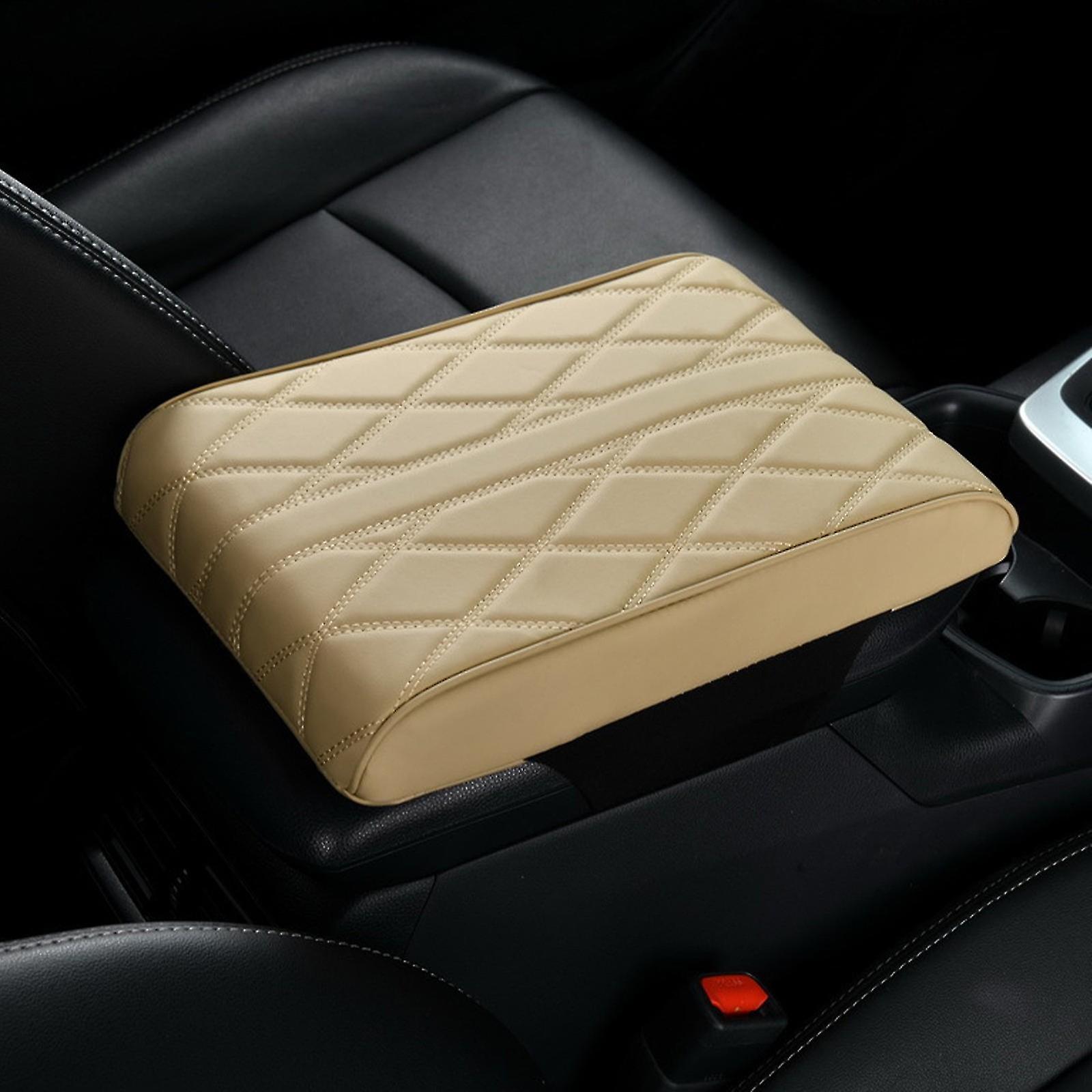 Leather Car Armrest Box Pad, [universal Style] - Waterproof Car Center ...
