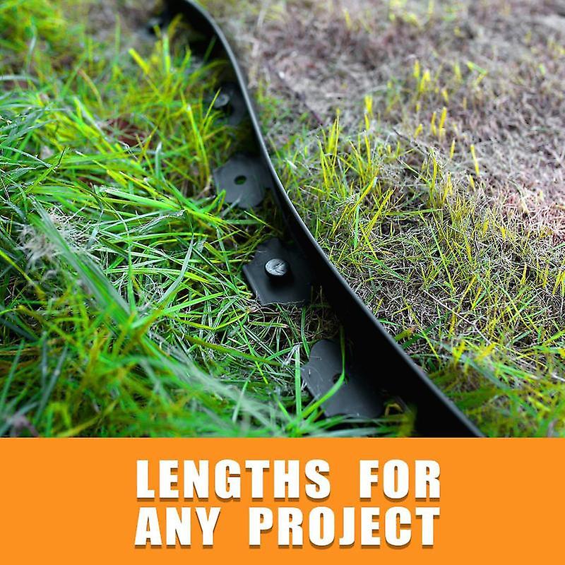 5cmx10m Garden Edging Border 30 Stakes L-shaped Stone Grass Barrier ...