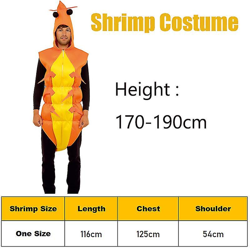 Shrimp Unisex Costume Unisex Crab Costume Adult Lobster Man Cosplay ...